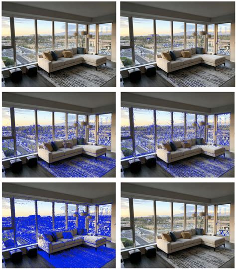 low level feature detection from top left to bottom right original