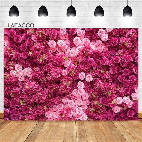 Pink Red Rose Wall Background Spring Tulip Garden Weeding Bridal Shower