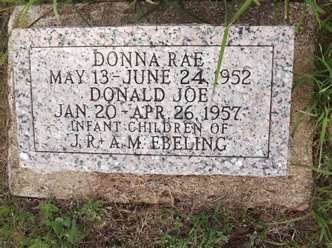 Donald Joe Ebeling 1957 1957 Mémorial Find A Grave