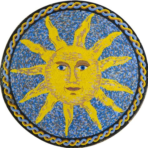 Celestial Mosaic Radiant Solar Tapestry Mozaico
