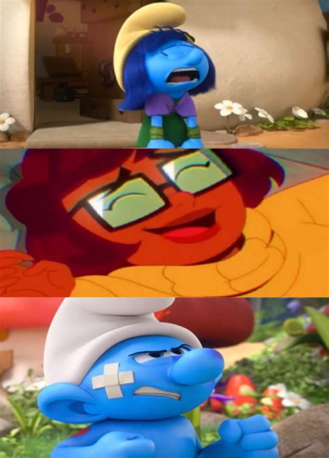 Hefty Smurf Is Angry At Velma Laughs At Smurfstorm By Raul3452 On