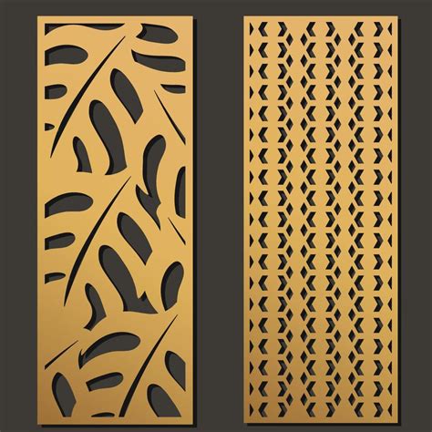 Laser Cut Template Panels Set Die Cut Geometric Pattern Rectangle