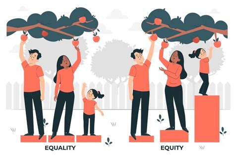 Free Vector Equality Vs Equity Concept Illustration