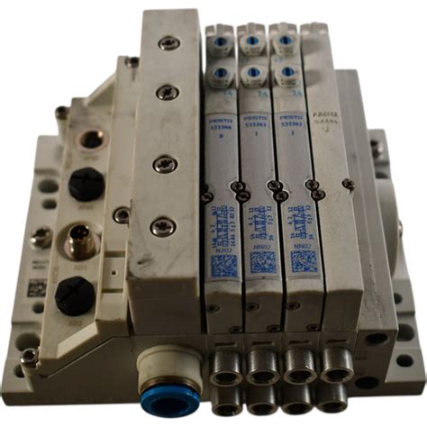 Festo Pneumatic Mpal Vi Manifold 8087171 End Plate 3x 533343 Solen