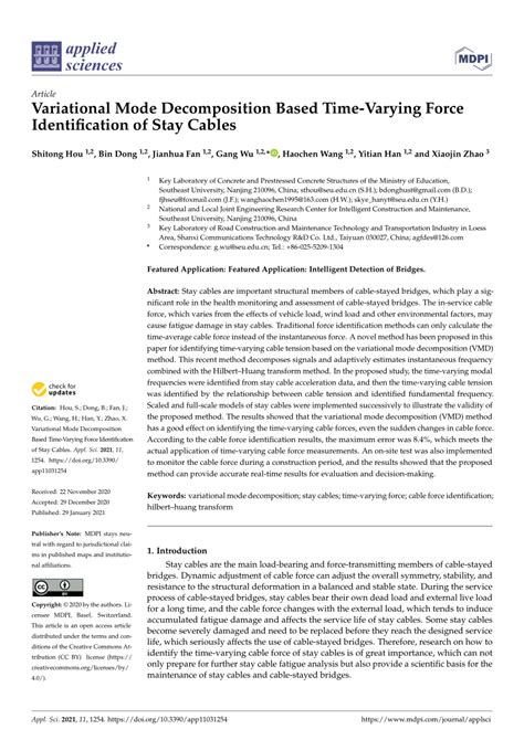 Pdf Variational Mode Decomposition Based Time Varying Force