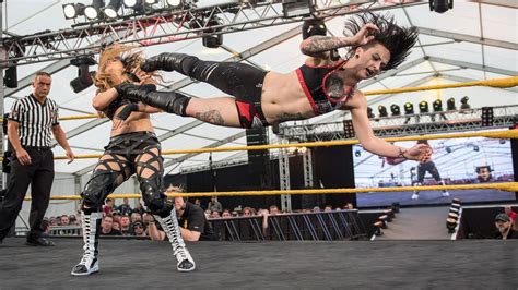 Ruby Delivering A Dropkick To Aliyah R Wrestlinghumiliation