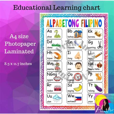 Alpabetong Filipino Laminated Chart Shopee Philippine Vrogue Co Free Schedule And Planner Printable