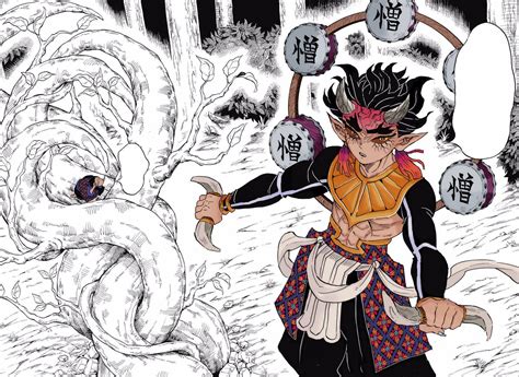 Hantengu Aka Zohakuten Colouring Em 2023 Ilustração De Mangás Anime