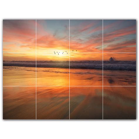Picture Sunset Ceramic Tile Wall Mural Wal500971 43m 24w X