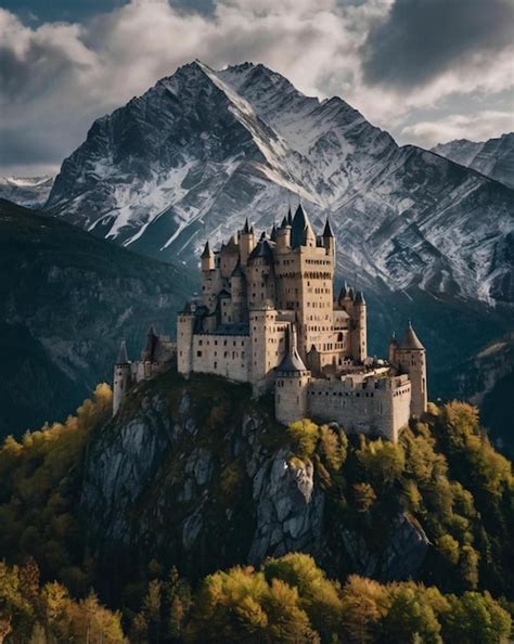 A Massive Castle In The Top Premium Ai Generated Image
