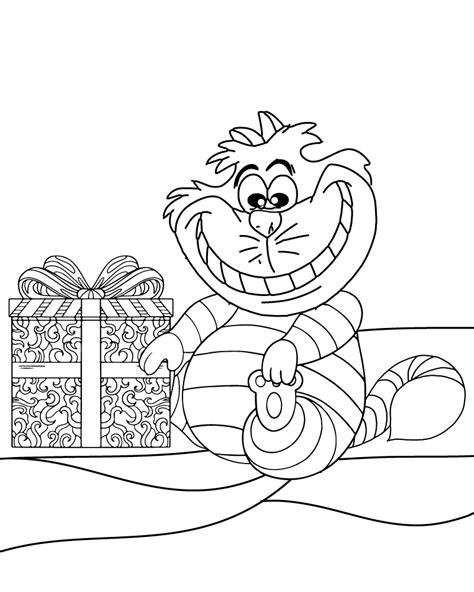 Alice In Wonderland Cat Coloring Pages Alice In Wonderland Coloring
