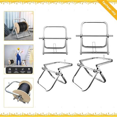 Fenteermy Wire Spool Rack Cable Reel Management Device Portable Heavy