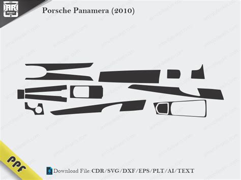 Porsche Macan 2022 Interior Ppf Cut Template Vector Armobileskin