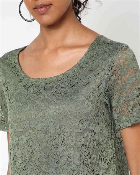 Lace Round Neck Top Jiomart