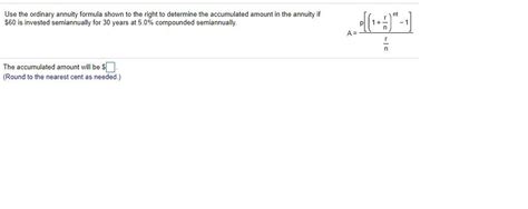 Answered Use The Ordinary Annuity Formula Shown… Bartleby
