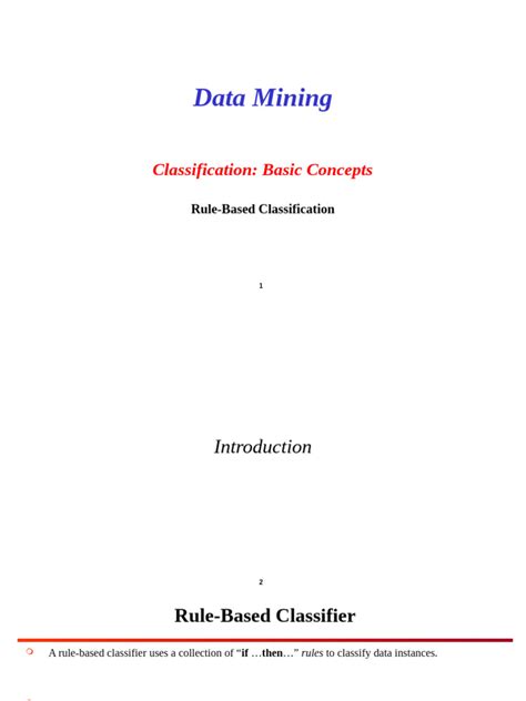 Rule Based Classification Pdf Algorithms Statistical Classification