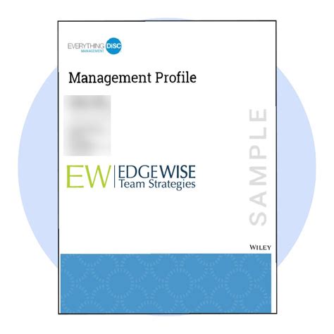 Official Everything Disc® Management Assessment On Catalyst Edgewise Team Strategies