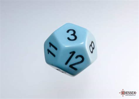 12 Sided Percentage Opaque Dice From Chessex