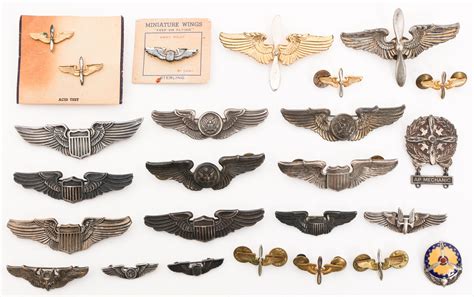 At Auction Wwii Usaaf Pilot Air Crew Wing Badges And Insignia