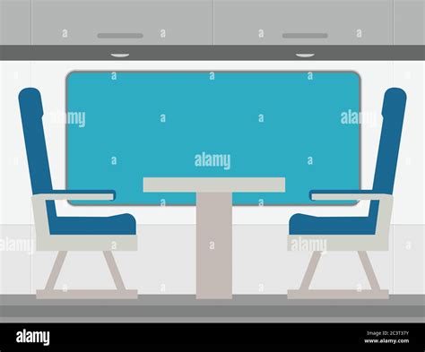 Passenger Train Inside Flat Style Vector Illustration Stock Vector Image And Art Alamy