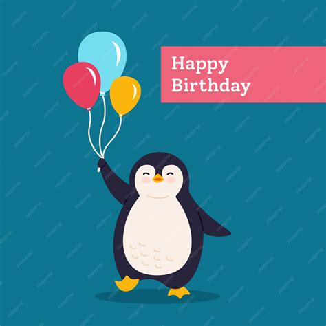 Penguin Happy Birthday Card