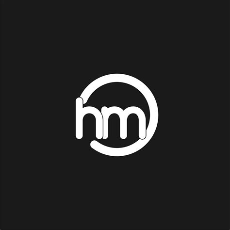Initials Hm Logo Monogram With Simple Circles Lines 28266936 Vector Art At Vecteezy
