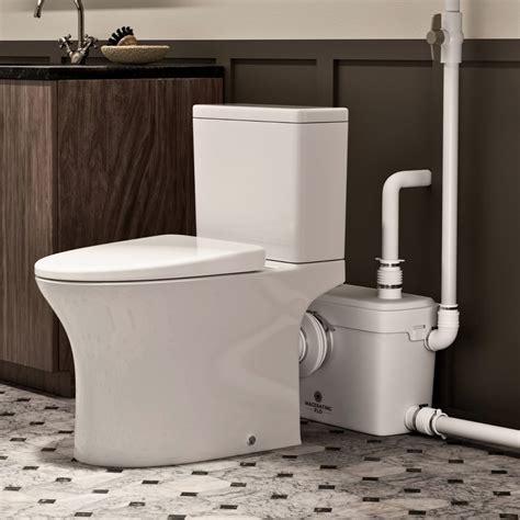 Maceratingflo 600w Macerating Toilet For Basement Elongated Bowl 128