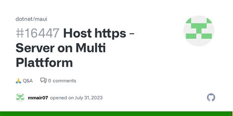 Host Server On Multi Plattform · Dotnet Maui · Discussion
