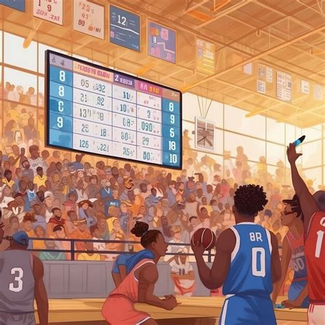 Premium AI Image A Basketball Game Is Being Played On A Court