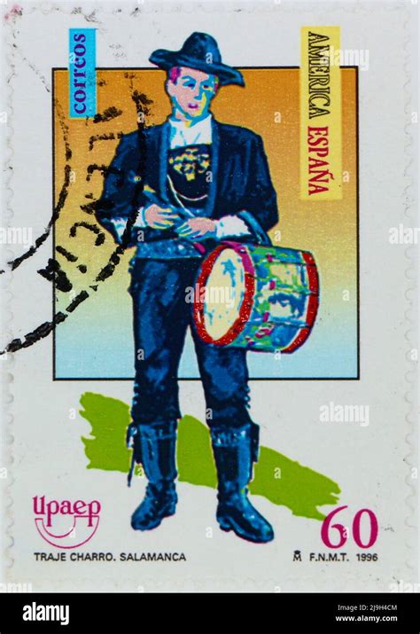 Photo Of A Spanish Postage Stamp With An Illustration Of A Man In