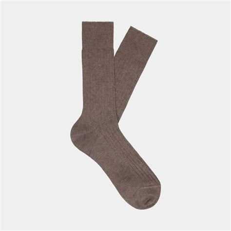 Calzini marroni a coste in Puro cotone | SUITSUPPLY Italia