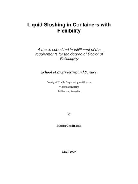 Liquid Sloshing In Containers Pdf Finite Element Method Normal Mode