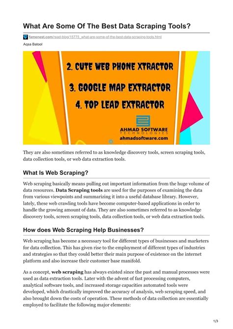 ppt what are some of the best data scraping tools 1 powerpoint