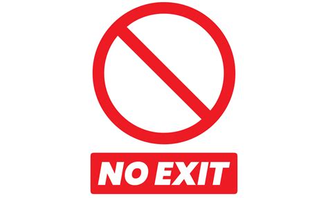No Exit Sign On Transparent Background PNG