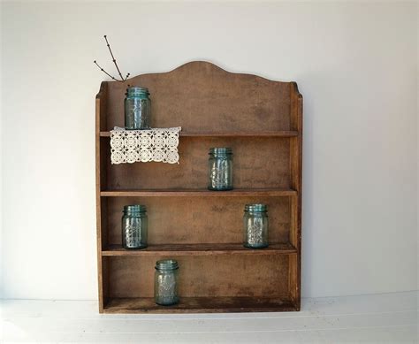 Vintage Wooden Wall Shelf Wooden Wall Shelves Wooden Walls Shelves