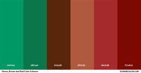 Green Brown And Red Color Scheme Palettes