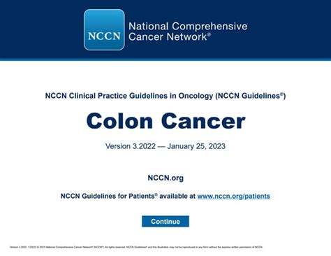 Nccn Guidelines Version 3 2022 Colon Cancer Pdf