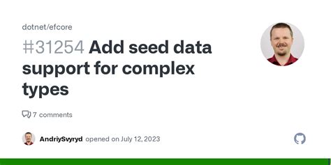 Add Seed Data Support For Complex Types · Issue 31254 · Dotnetefcore