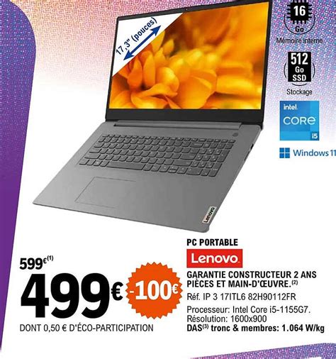 Promo Pc Portable Lenovo Chez E Leclerc Icatalogue Fr
