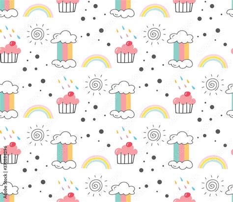 Cute Seamless Background Suitable For Fabric Pattern Stock Vector