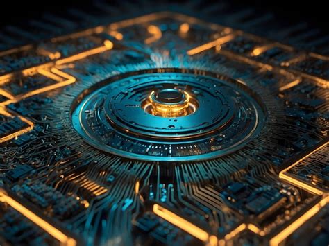 premium photo futuristic quantum computing circuitry