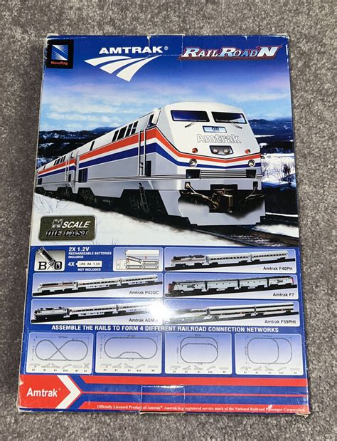New Ray Toys Railroadn Amtrak P42dc Die Cast N Scale Engines Train Set