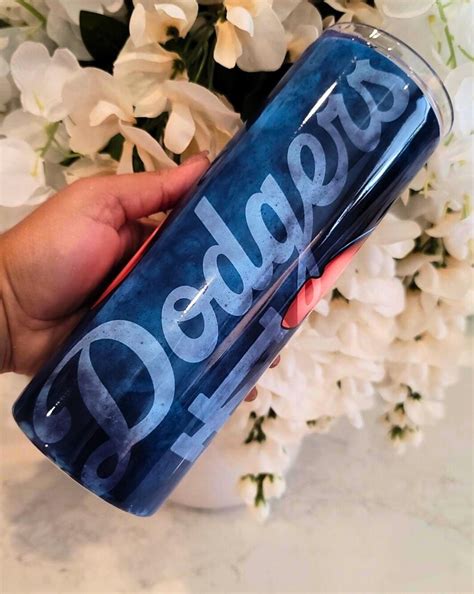 Stitch Dodgers 20oz Tumbler La Dodgers Stitch Etsy