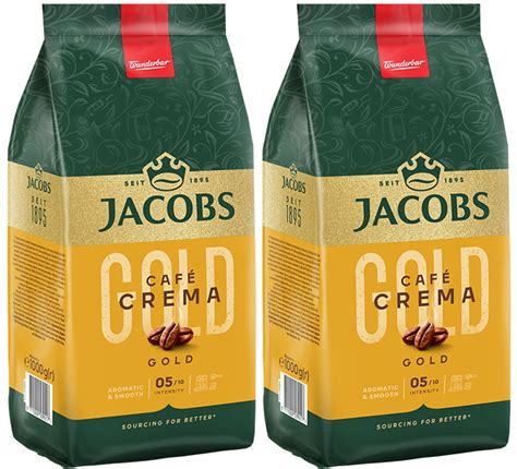 Купить Упаковка кофе в зернах Jacobs Crema Gold 1 кг х 2 шт ...