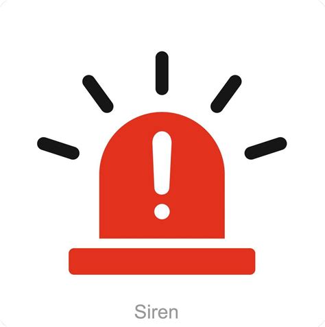 Siren And Alarm Icon Concept 38822265 Vector Art At Vecteezy