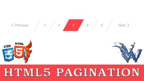 How To Create Pagination In Html5 Cool Css Effects 2018 Youtube