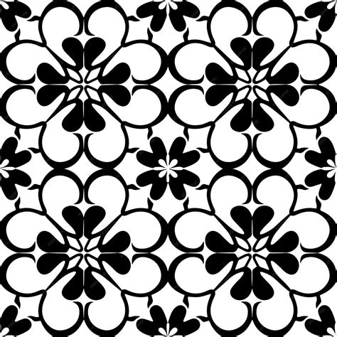 Premium Vector Black And White Geometric Tesselation Seamless Repeat Pattern Vector