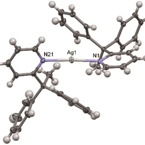 The X Ray Crystal Structure Of The Cation Of [2 Ag 2]pf6 2a Pf6 Download Scientific Diagram