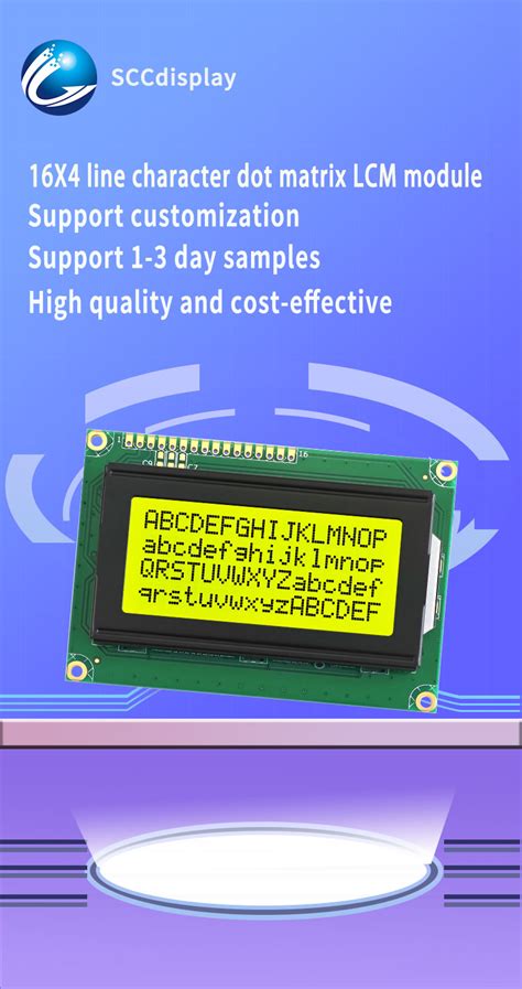 Dot Matrix Character Lcd Display 16 4 Line Lcm Display Module