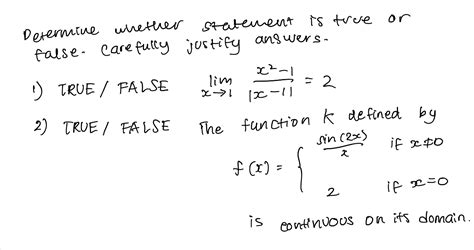 Solved Determine Whether Whether Statement Is True Or False